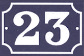 French House Numbers - Enamel - House Numbers Direct