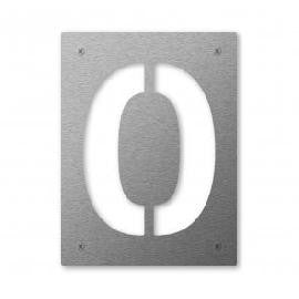 Stencil Style Number 0 - House Numbers Direct