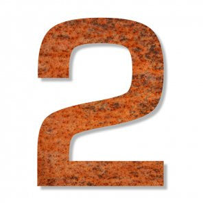 Corten Steel Number 2 - House Numbers Direct